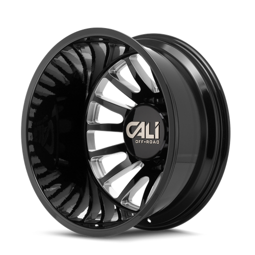 20x8.25 8x165.1 -232mm Cali Off-Road Summit Dually Black Wheels 20 Inch ...