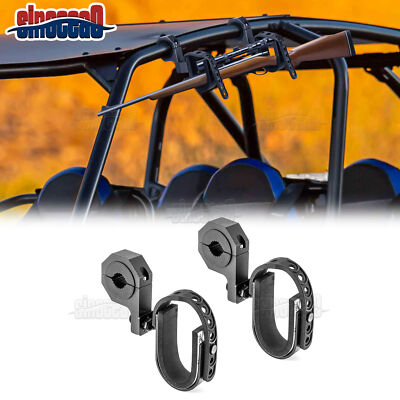 2X Gun Rack Holder Grip Mount Rack For Polaris RZR UTV ATV Can Am 1.5 ...
