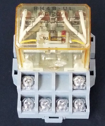 IDEC SH4B-05 RELAY SOCKET W/ RH4B-UL-AC120V RELAY RH4BUL 120VAC | eBay