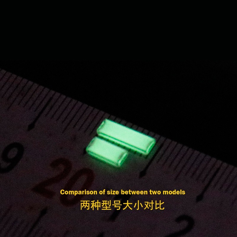 1PC. 1.5*3*9mm/1.5*3*6mm Cuboid Glass Night Life Self-Luminous 25 Years ...