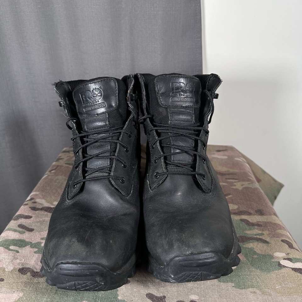 Timberland PRO Series Black Leather Work Boots Men’s Size 13 | eBay