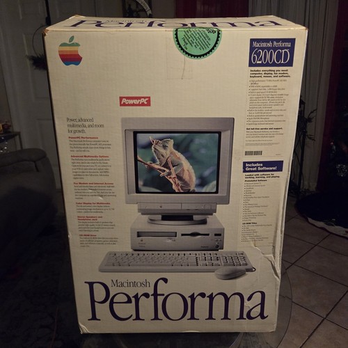 1995 Apple Macintosh Performa 6200CD PowerPC Near Complete In Box WORKS ...