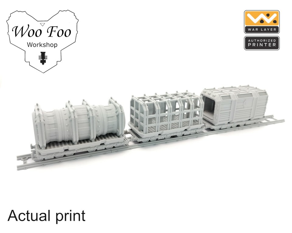 Sci Fi Gothic Train Transport Set 3D printed gaming terrain - Warlayer ...