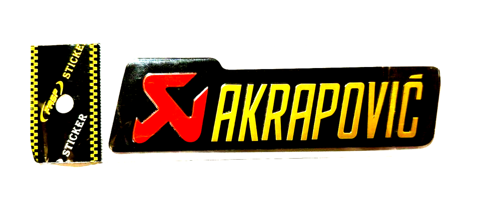AKRAPOVIC Aluminium Heat Proof Motorcycle Exhaust Sticker / Badge ...