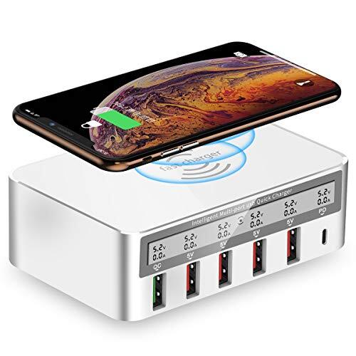 Charging Station for Multiple Devices, USB Fast Charger Multi-Port 100W ...