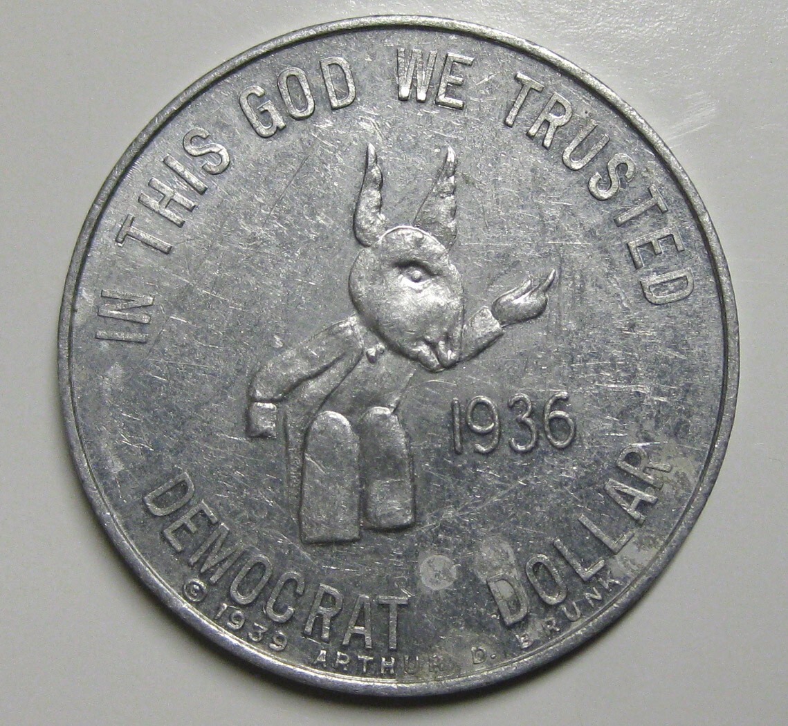 1936-1940 Democrat So-Called Dollar Anti FDR political token | eBay