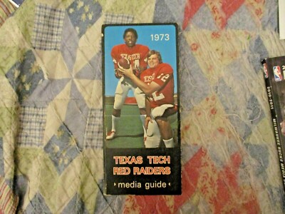 1973 TEXAS TECH RED RAIDERS FOOTBALL MEDIA GUIDE Yearbook Program Gator ...