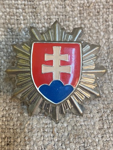 Police badge on the cap of a Slovak policeman original | eBay