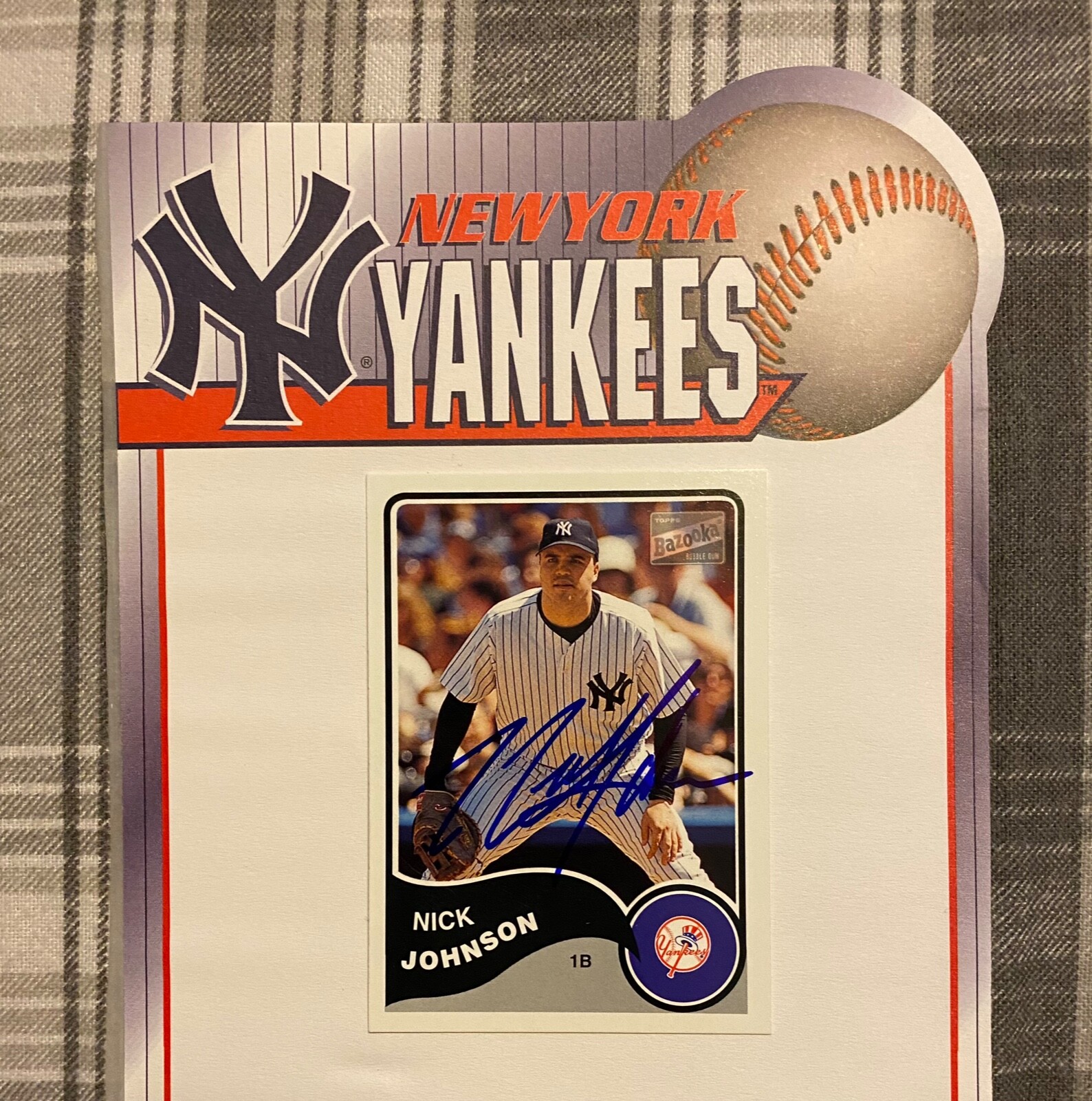 Signed 2003 Topps Bazooka #36 - Nick Johnson - Yankees autograph auto ...