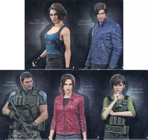 CLEAR FILE SET A5 MINI 5 DISCS MOVIE BIOHAZARD DEATH ISLAND THEATER ...