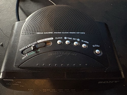 Sony Dream Machine AM/FM Alarm Clock Radio Battery Backup ICF-C212 ...