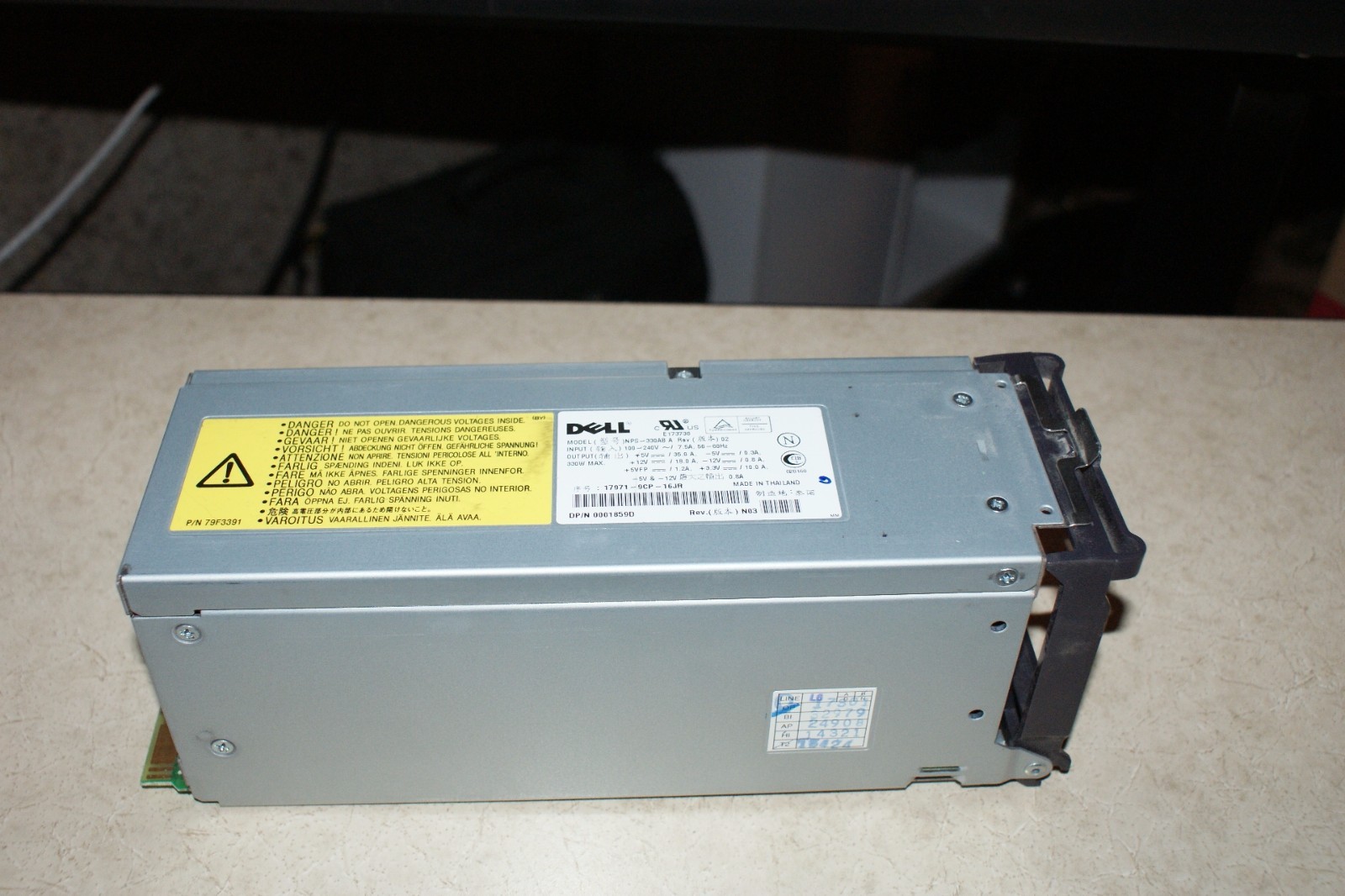 Dell PowerEdge 2400 330W Power Supply Unit PSU PE2400 NPS-330AB-A 1859D ...
