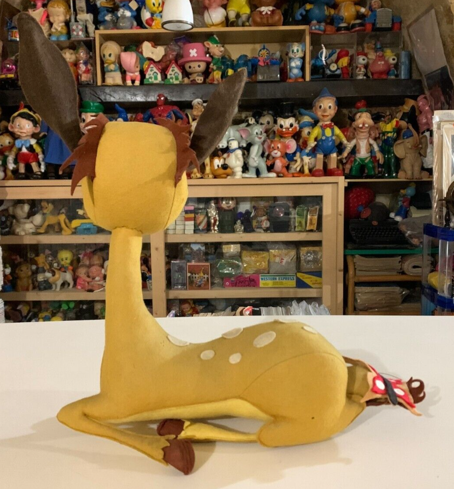 VINTAGE LARGE toy doll FELT BAMBI WALT DISNEY CRESBA LARS LENCI 1960s ...