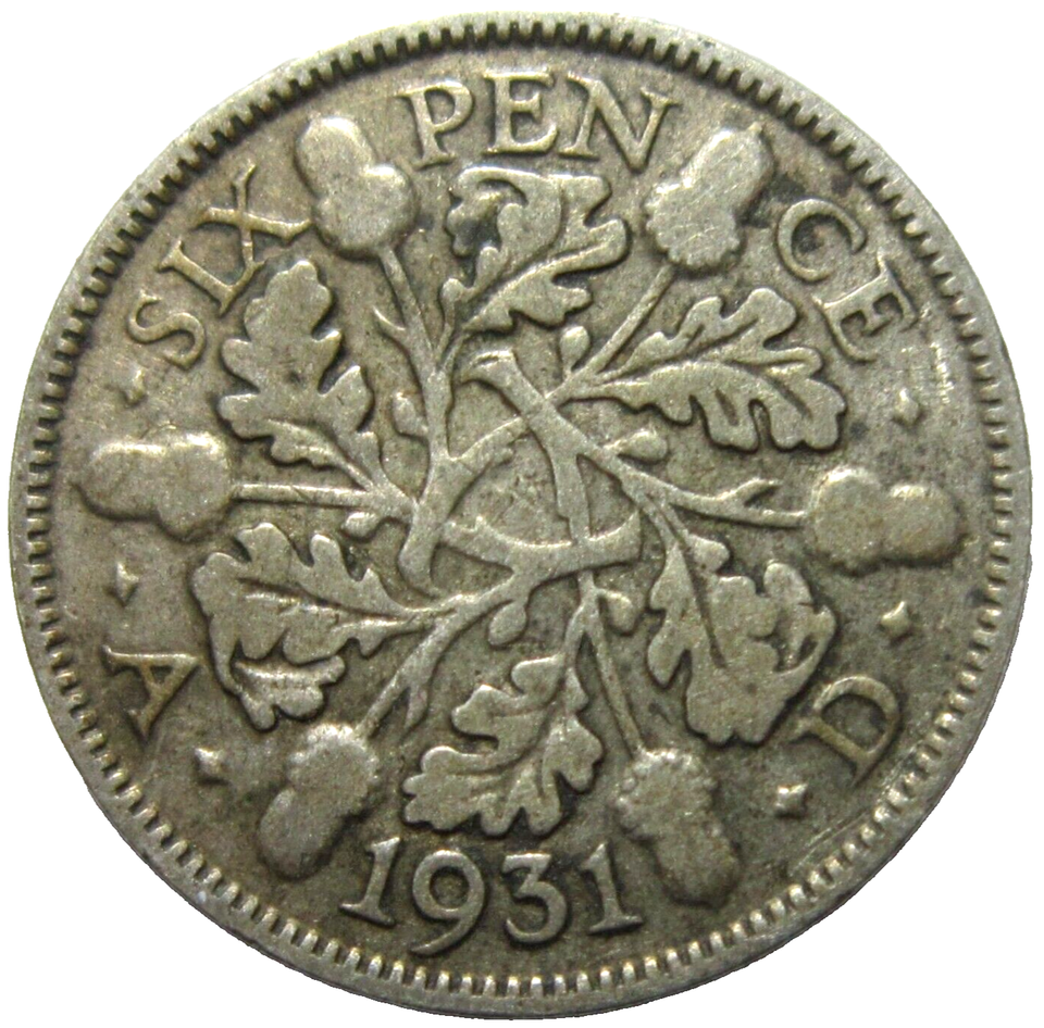 GREAT BRITAIN. SILVER 6 PENCE, 1931. KING GEORGE V. | eBay
