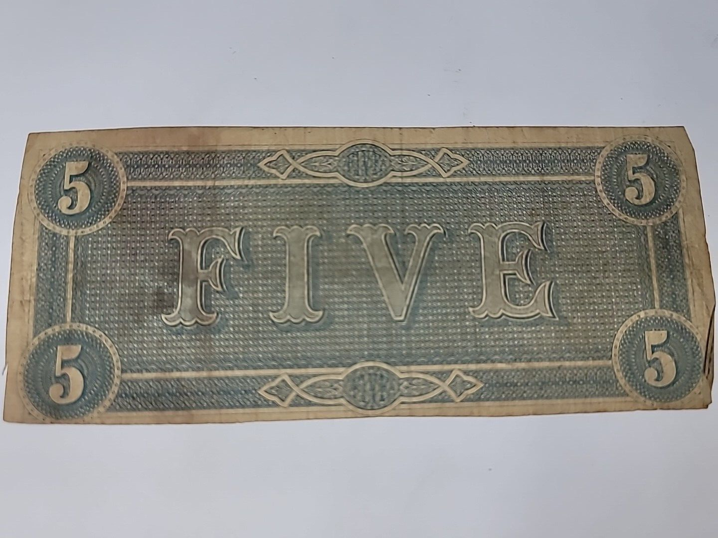 1864 $5 Confederate States Of America Five Dollar Note | eBay