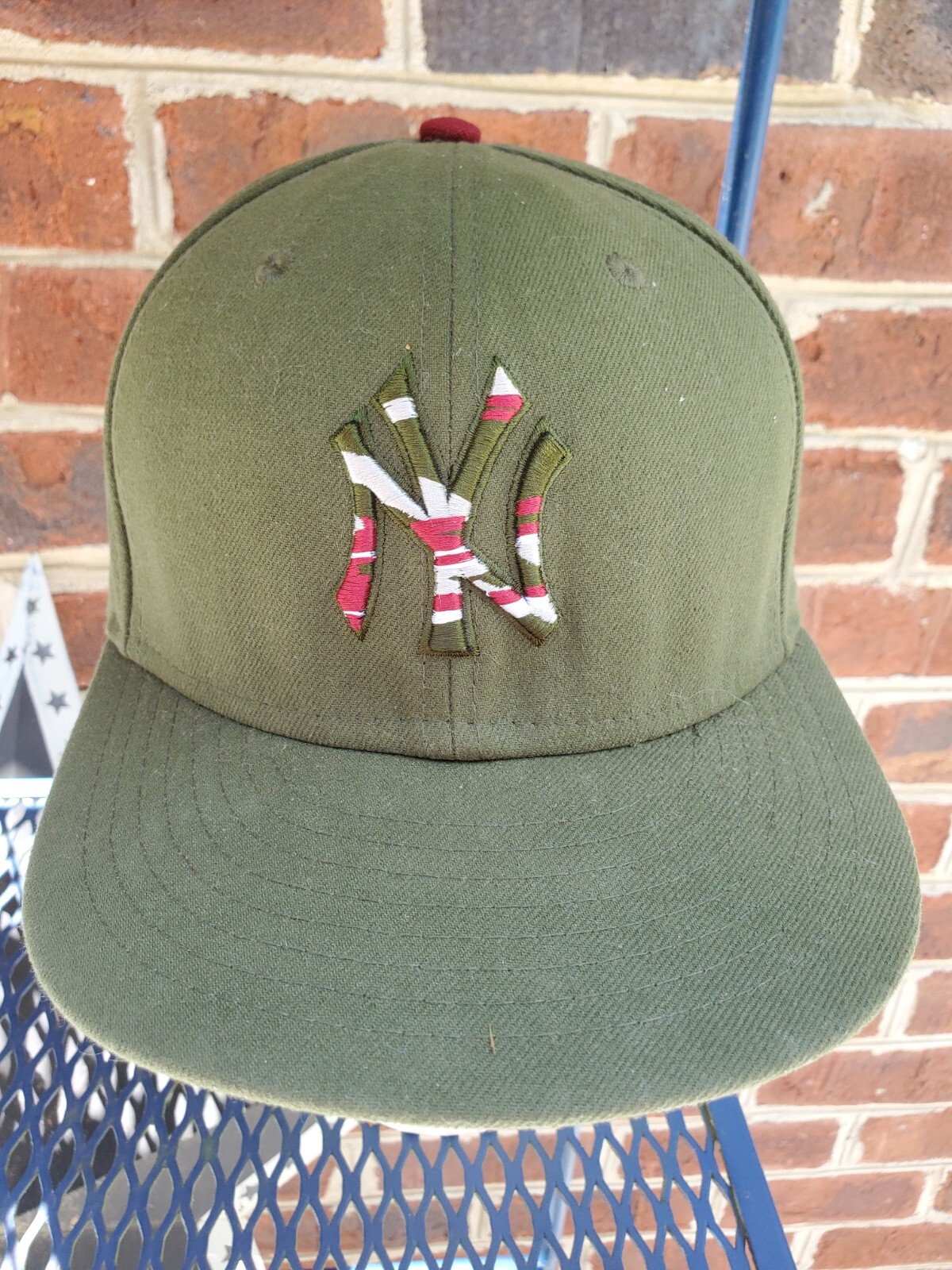 New Era New York Yankees 59Fifty Mens Basball Cap 7 1/8 Army Marines ...