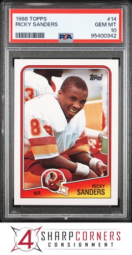 1988 TOPPS #14 RICKY SANDERS RC REDSKINS PSA 10 | eBay