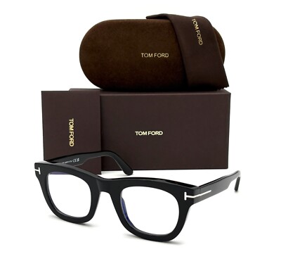 Tom Ford FT5872-B 001 Black / Blue Block 48mm Eyeglasses TF5872 | eBay