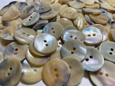 Japanese "NATURAL MUSSEL SHELL" 11mm 15mm 18mm 20mm 23mm 2hole | eBay