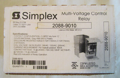 Simplex 2088-9010 Relay | eBay