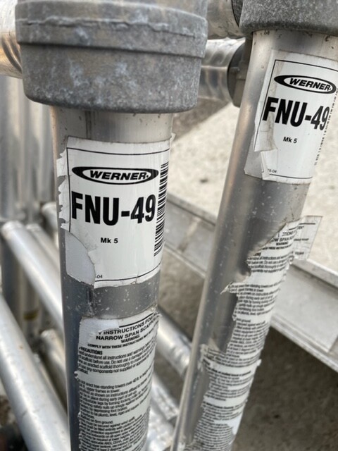 Werner Snap Up Aluminum scaffolding 6 ft OR-ADU FNG 42 FNU 49 SCAFFOLD ...