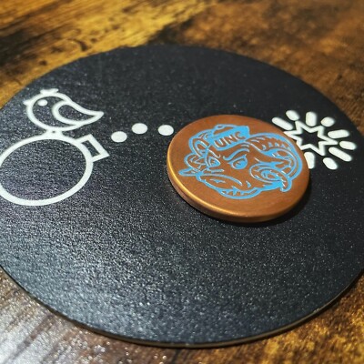 UNC Throwback Vintage Logo 1.25” Laser Engraved Copper Golf Ball Marker ...