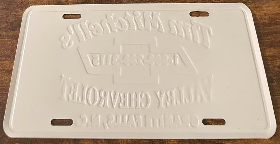 Tim Mitchell's Valley Chevrolet Dealership Booster License Plate ...