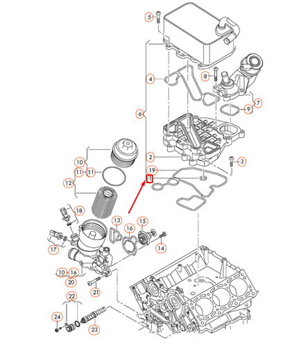 New AUDI A4 B8 Engine Oil Cooler Seal 059117070A | eBay