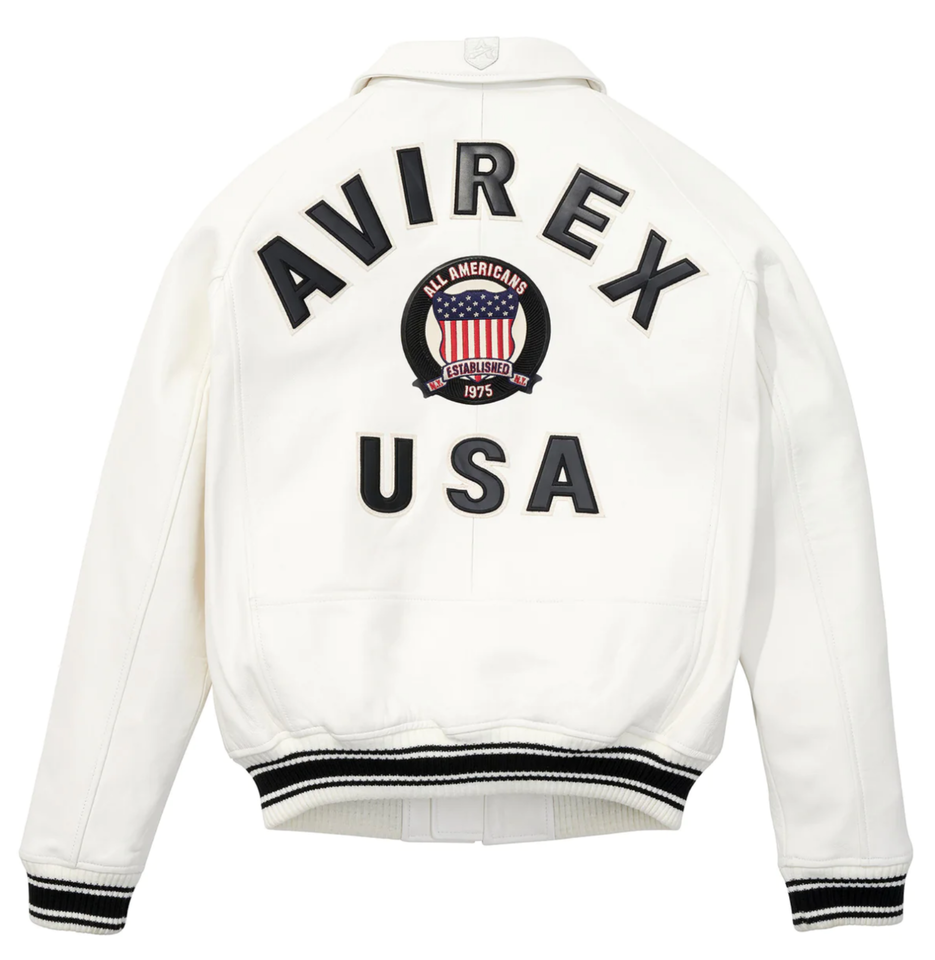 New Handmade Men’s Avirex Military Stylish Lamb Leather Avirex Bomber ...
