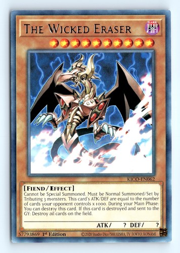 Yu-Gi-Uh The Wicked Eraser #KICO-EN062 King's Court tcg LP | eBay