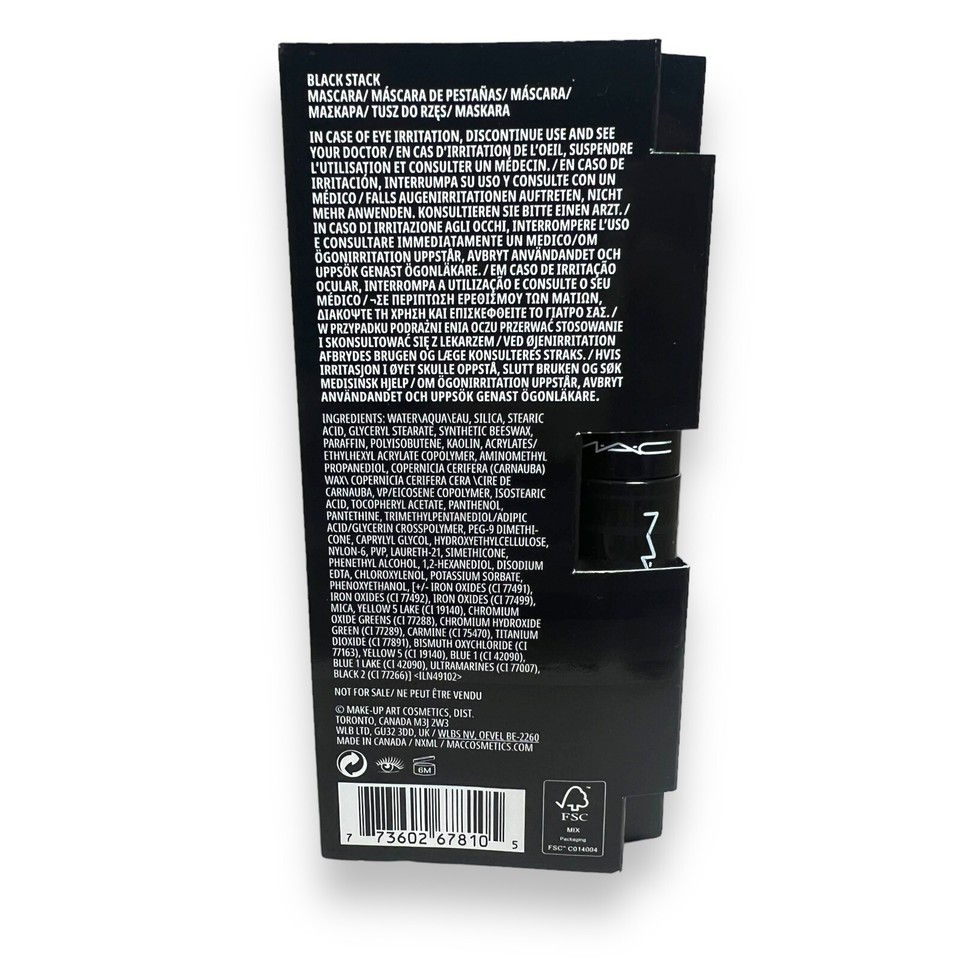 Mac Stack Mascara Super Mega Brush Black 1 fl. oz / 3ml Travel Size | eBay