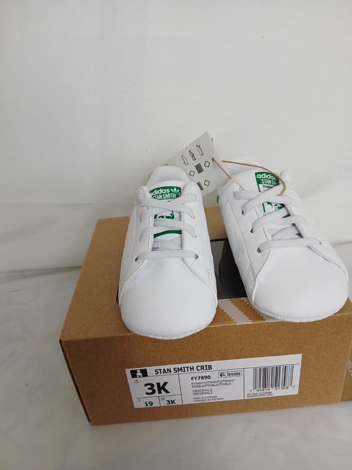 Adidas Originals Stan Smith Crib Shoes Baby Infant 3k Trainers Sneaker ...