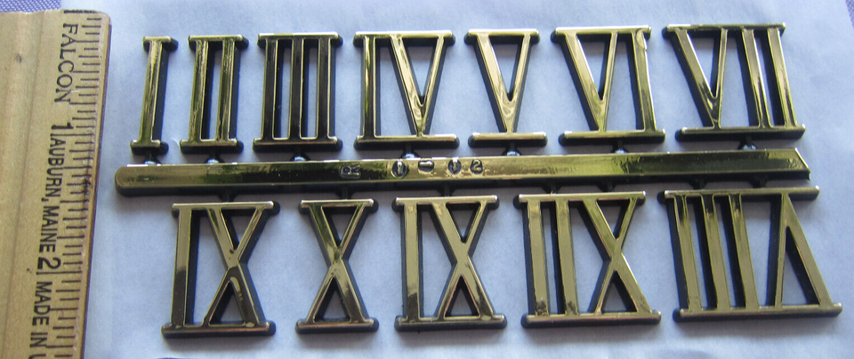 Stick on clock numbers roman numerals art craft dial sticking gold self ...
