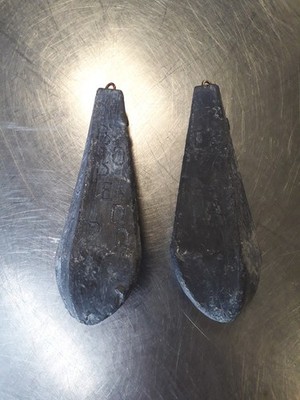 2 x Bopedo 2 Uptide Sinker Boat Fishing Lead Weight 32oz, Brass Eye ...