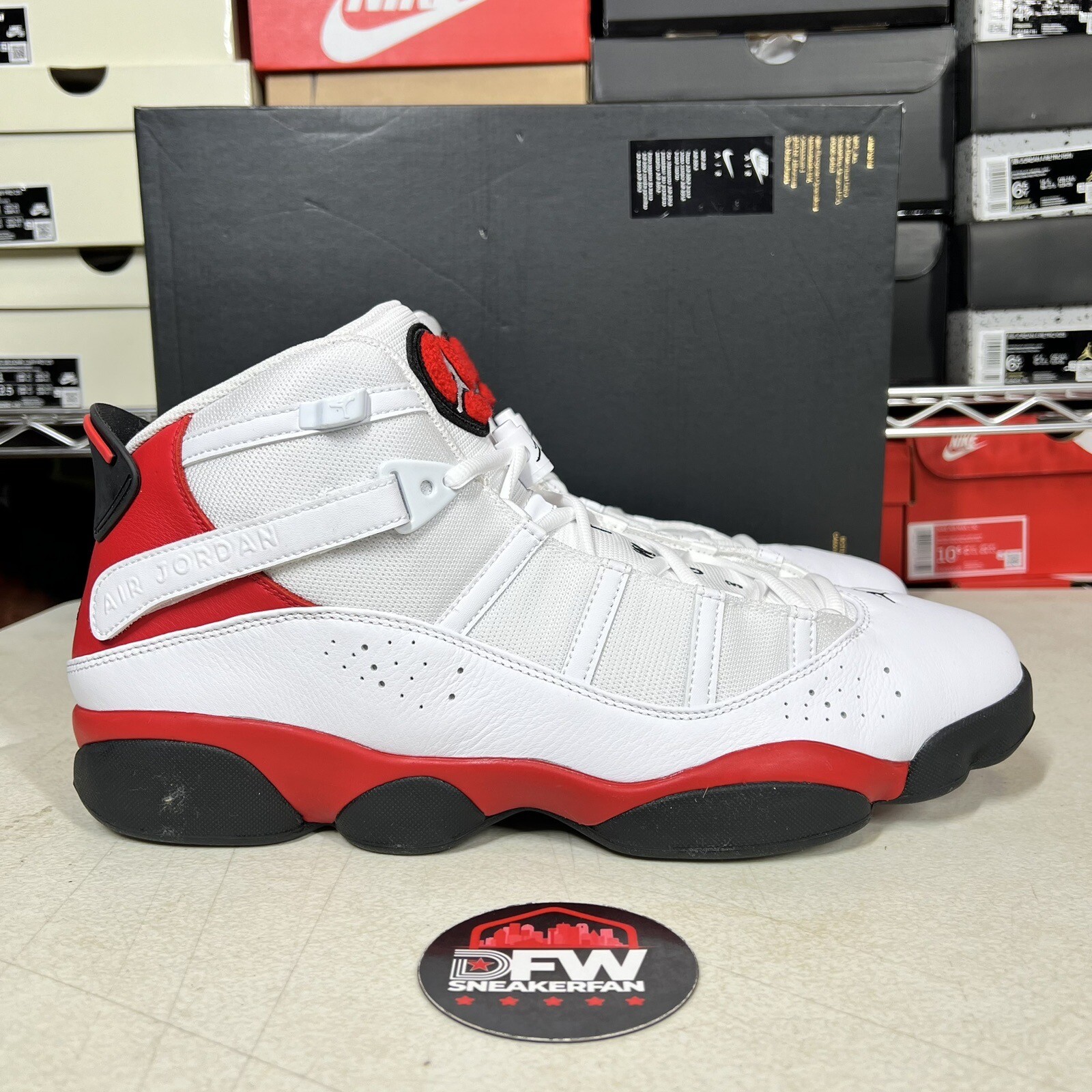 Nike Air Jordan 6 Rings Cherry White Black University Red Size 14 ...