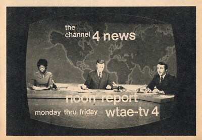 1971 WTAE PITTSBURGH TV NEWS AD ~ CATHY MILTON LYNN HINDS AL McDOWELL ...