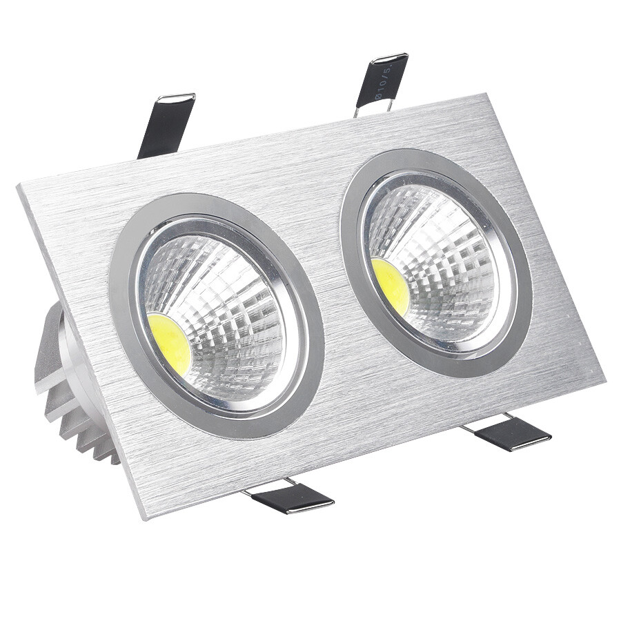 High Power LED COB Recessed Ceiling Light Dual Head Grille Lamp ...