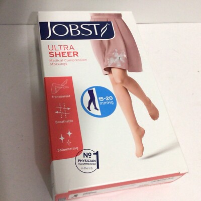JOBST NIB Ultra Sheer 15-20 Compression Pantyhose Womens XL Navy Blue ...