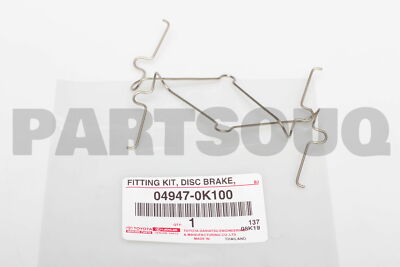 049470K100 Genuine Toyota FITTING KIT DISC BR 04947-0K100 | eBay