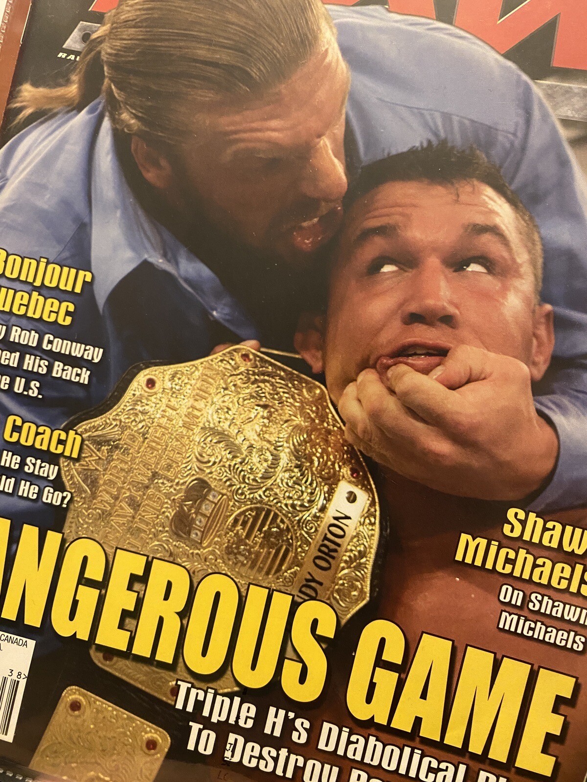 WWE RAW Magazine October 2004 Randy Orton, Triple H w/ HHH Poster | eBay