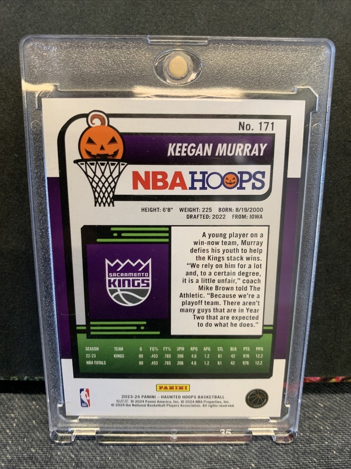 2023-24 Panini NBA Haunted Hoops Slime Parallel #171 Keegan Murray ...
