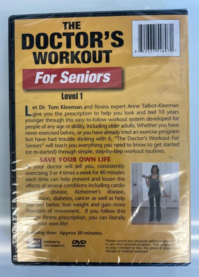 The Doctor's Workout For Seniors Level 1 DVD Anne & Tom Kleeman, MD ...