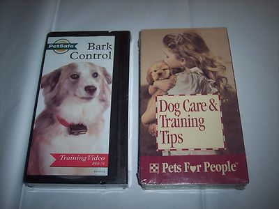 Purina & Pet Safe 2 VHS tapes "Dog Care & Training Tips" & "Bark ...