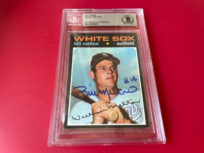 Bill Melton White Sox 1971 Topps Card Signed Auto Beckett BAS Slabbed ...
