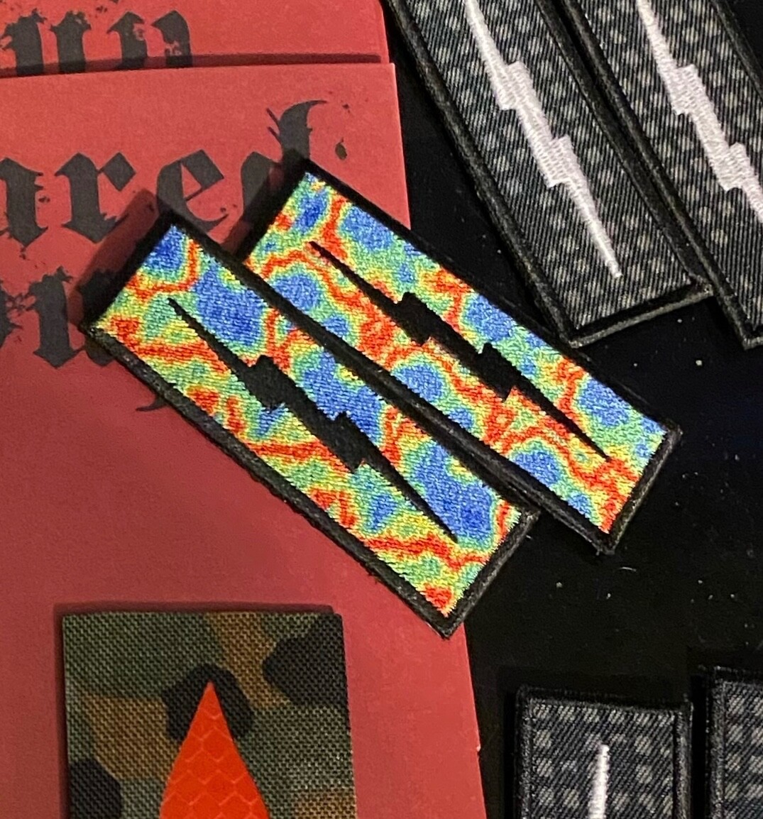 2 INFRARED GROUP THERMAL EMBROIDERED BOLT PATCHES DEFCON VANS TOBACCO ...