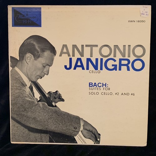 ANTONIO JANIGRO cello - BACH Cello Suites #2 & 6 - WESTMINSTER XWN ...