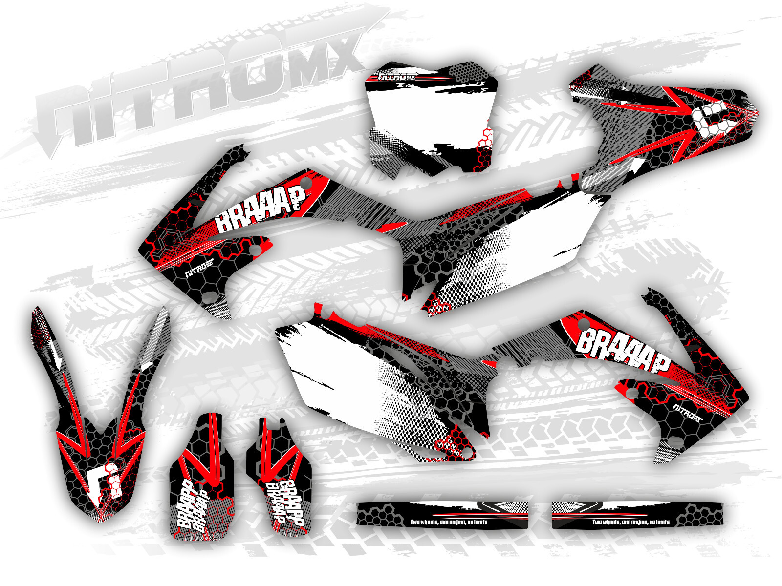 Graphics Kit fits Honda CRF 450 R CRF 450R 2009 2010 2011 2012 Decals ...