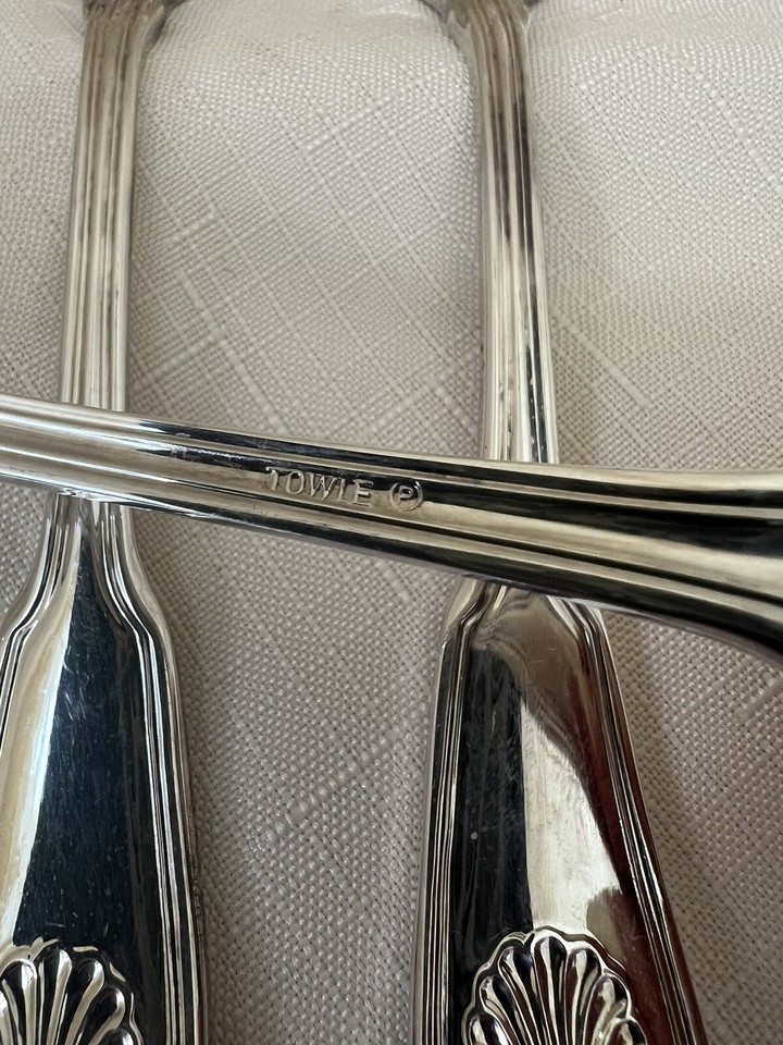 Towle Boston Shell Silverplate Flatware Salad Forks - Set Of 4 | eBay