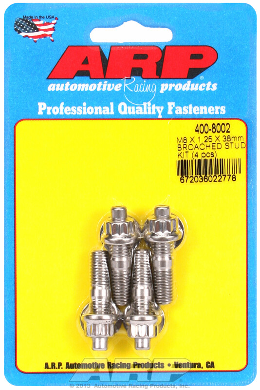 ARP Accessory Stud Kit 12-Point Nut S/S M8 x 1.25 Thread x 1.500" OAL 4 ...