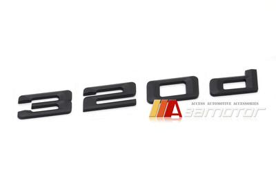 Matte Black 320d Trunk Emblem Badge Letter fits BMW 3-Series E30 E36 ...